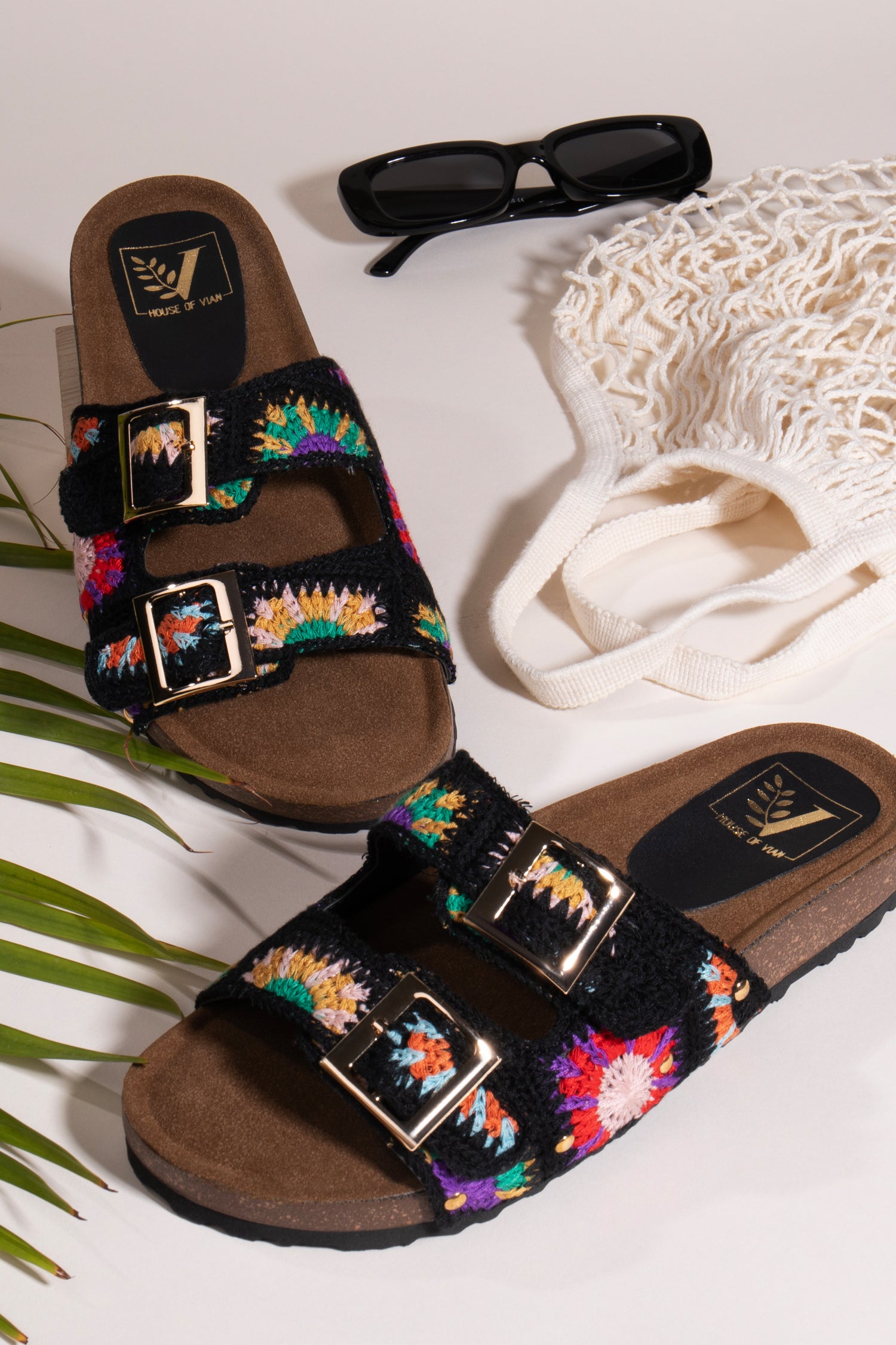 Beach Breeze Black Flats – House Of Vian